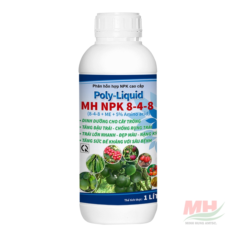 MH NPK 8-4-8/ Poly-Liquid (8-4-8+ME+5% Amino Acid) (Chai 1 lít)